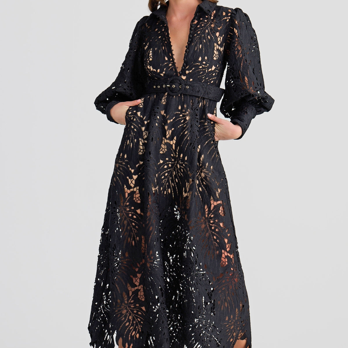 Ophelia Lace Maxi - Black – Catherine Ferraro
